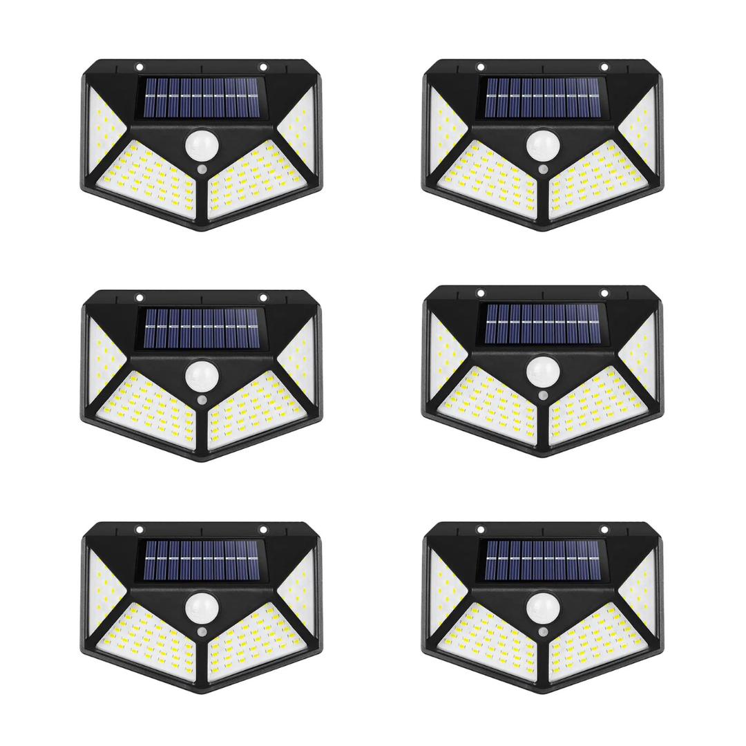 Pack X6 Foco Exterior Luz Led Solar Focos Led Solar Cl-100 ...